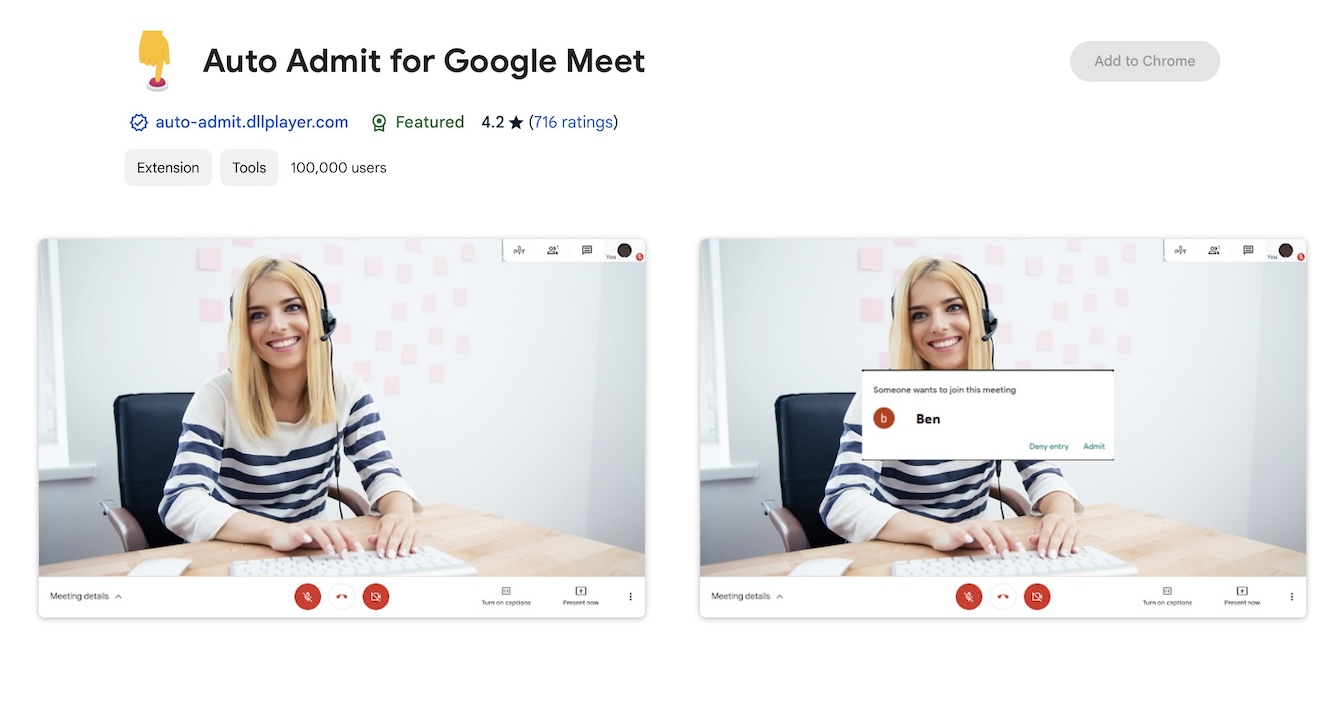 Extension Google Meet Auto Admit at Sara Gosman blog