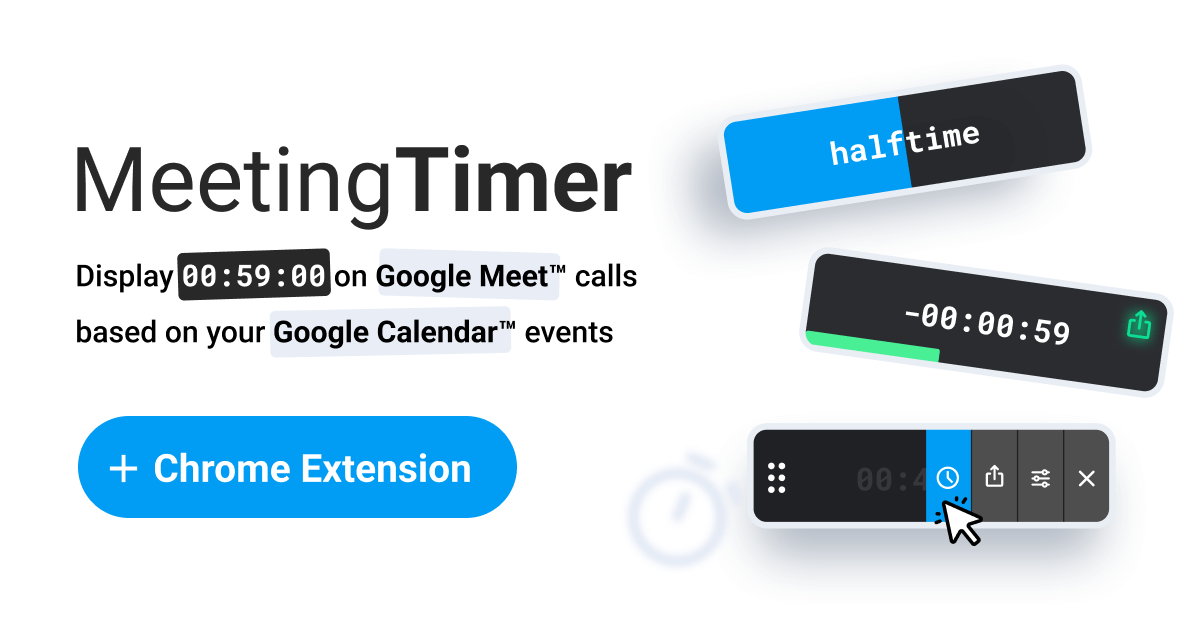 Meeting Timer | Google Meet Timer - Chrome Extension